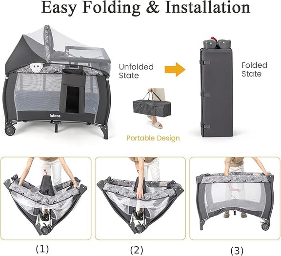 Kidilo Costway 4 in 1 Baby Crib – Tippitoes