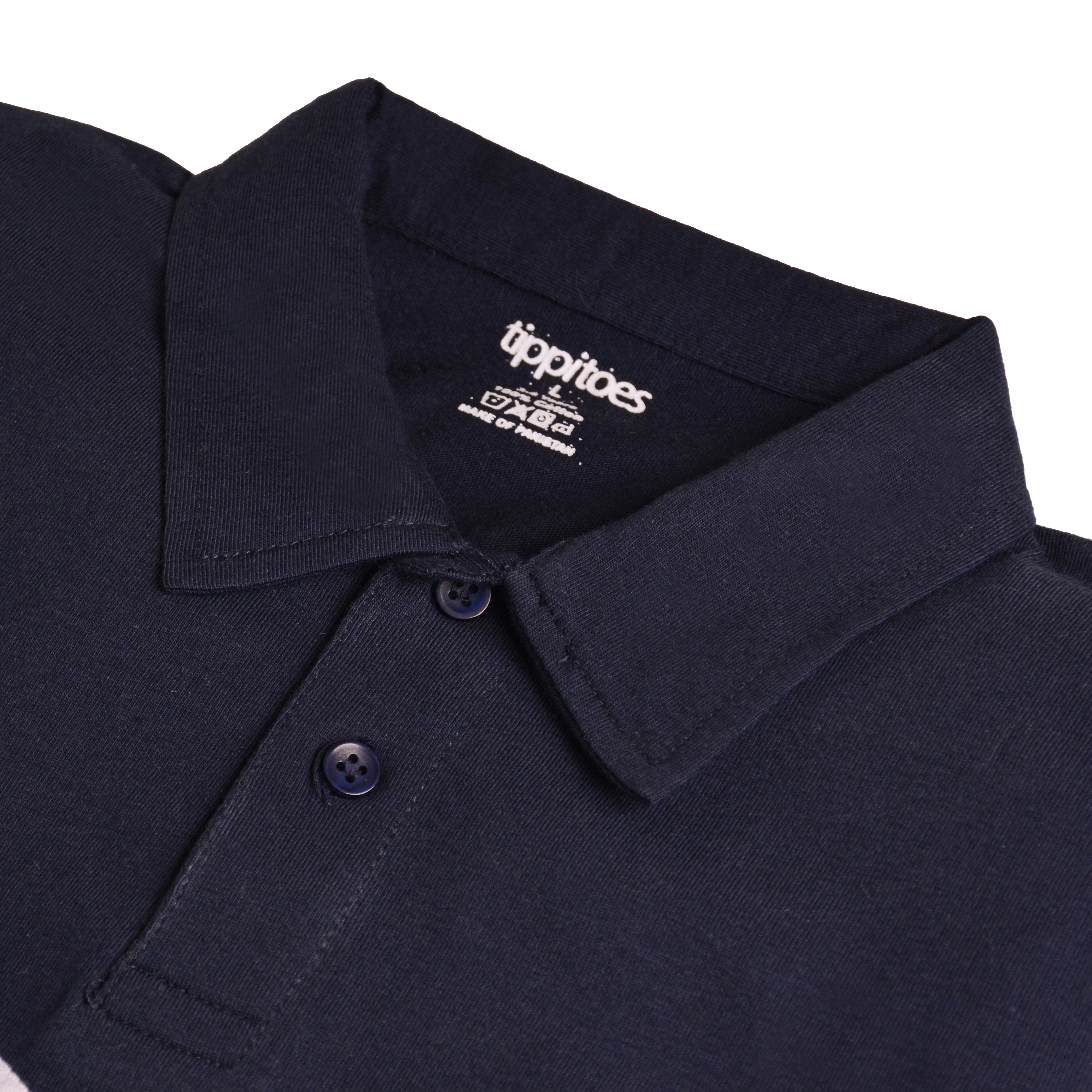 NEVY BLUE COLOR BLOCK TEE – Tippitoes
